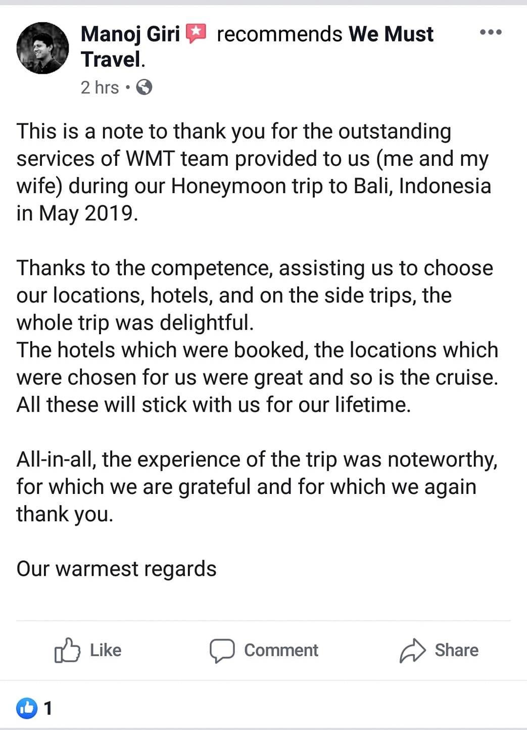 Manoj Giri – Bali - Wemusttravel